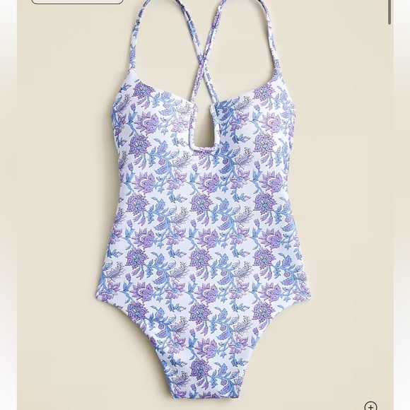 J. Crew | Swim | J Crew Purple Floral One Piece Swimsuit | Poshmark